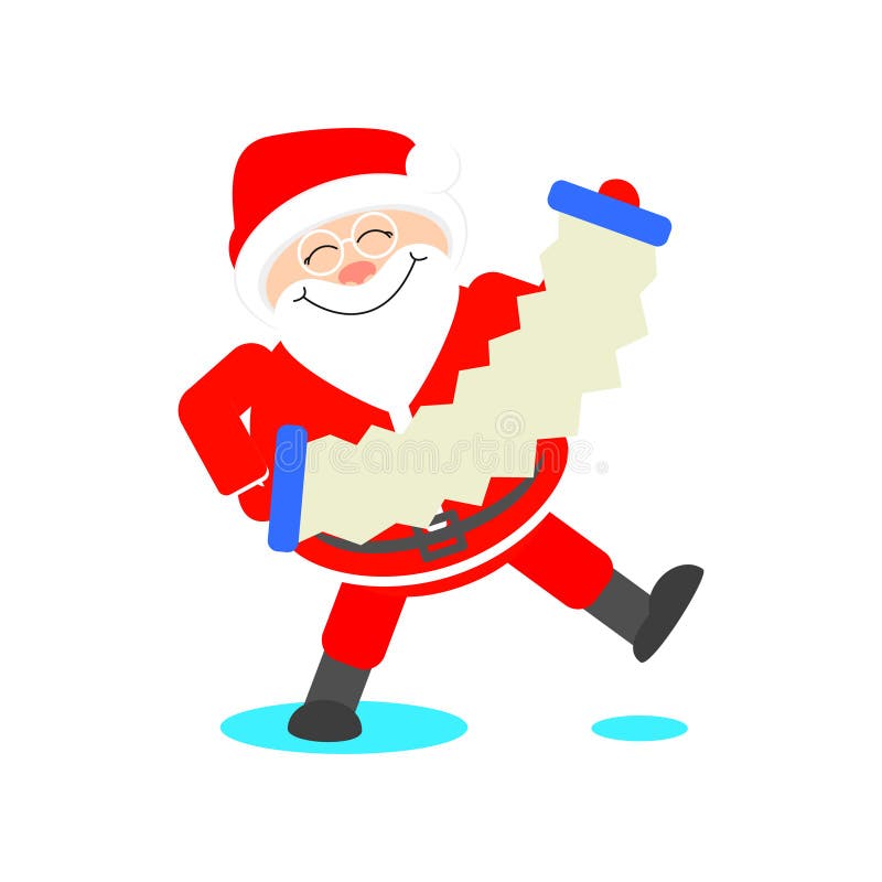 Santa Claus is Playing the Harmonica Christmas Illustration Stock ...