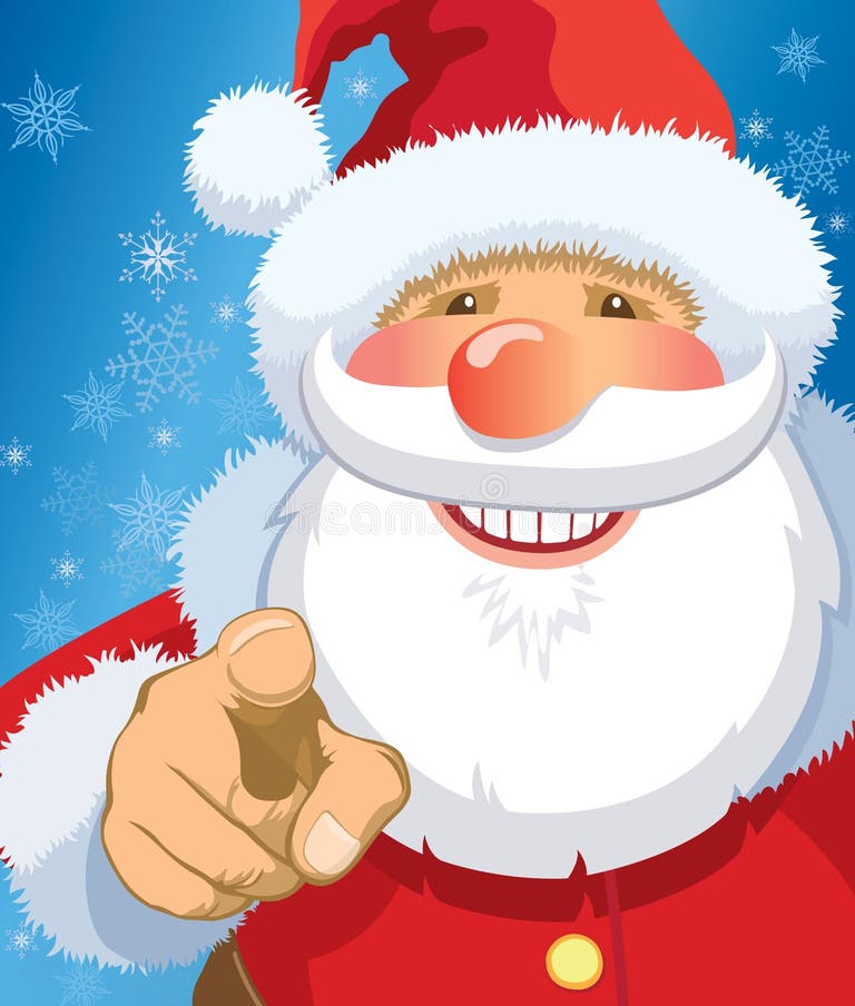 Santa Claus Pointing Stock Illustrations – 2,531 Santa Claus Pointing ...