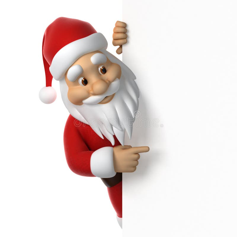 Santa Claus pointing stock illustration. Illustration of holiday ...