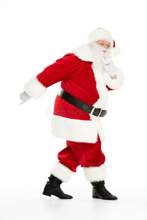 Santa Claus Posing and Gesturing Stock Image - Image of gesturing ...