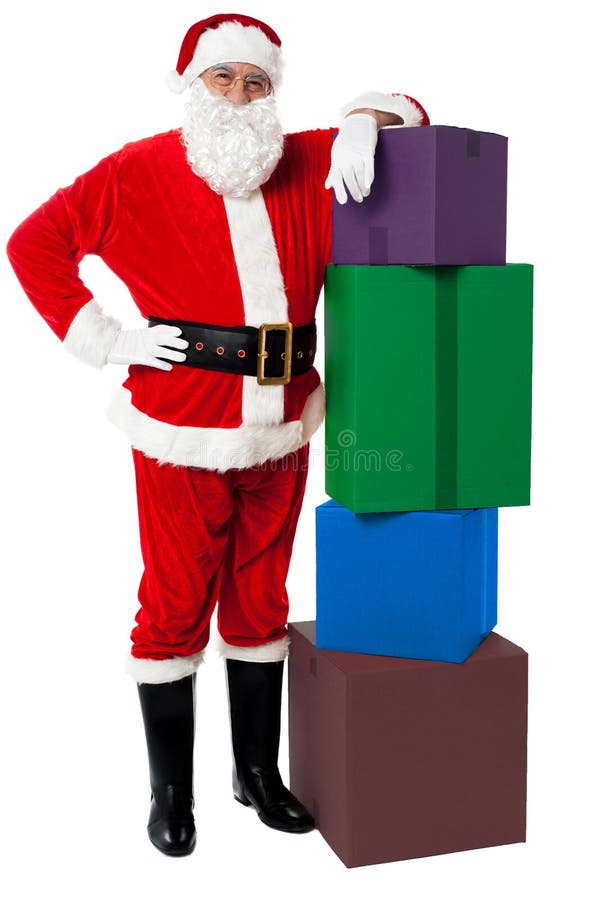 Santa tiptoe stock image. Image of beard, nicholas, sneaky - 12238679