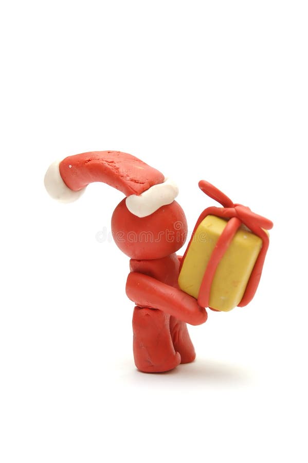 Santa claus with present stock image. Image of christmas - 1486227
