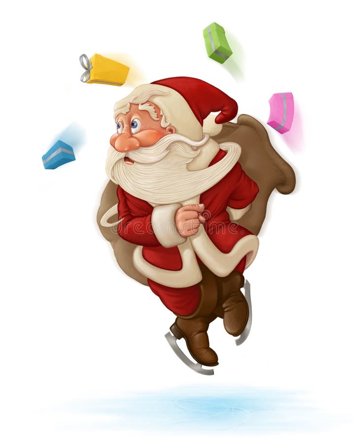 Santa Claus Peeking through Blank Billboard Stock Image - Image of ...