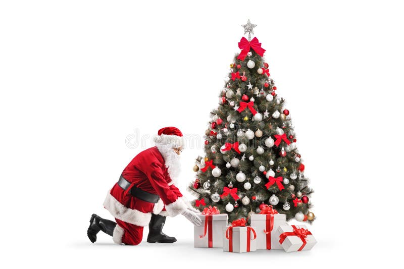 101 Santa Claus Putting Presents Under Tree Stock Photos - Free ...