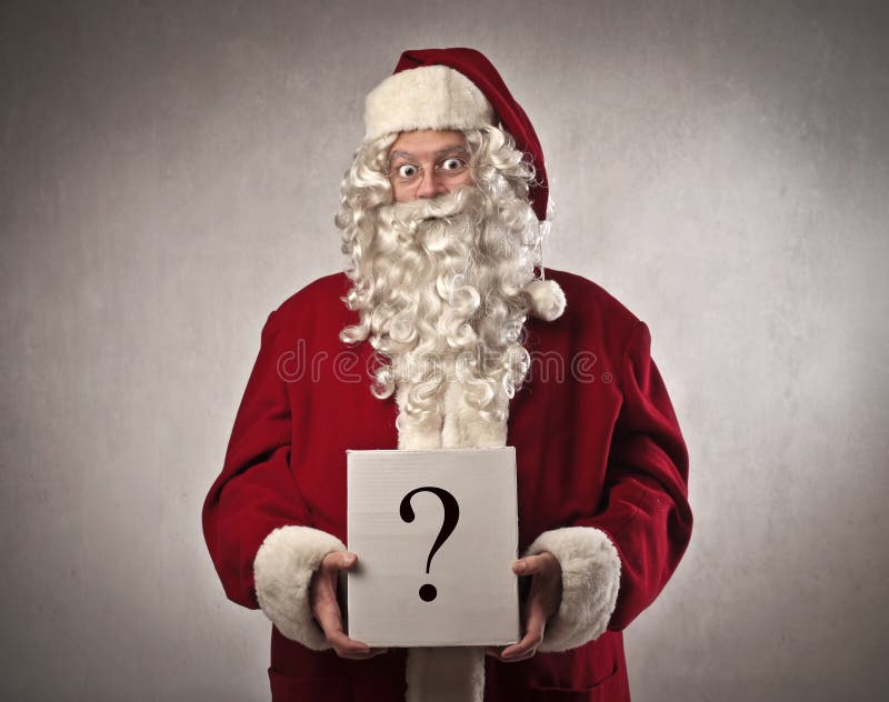 Santa Claus Question stock photo. Image of christmas - 27689638