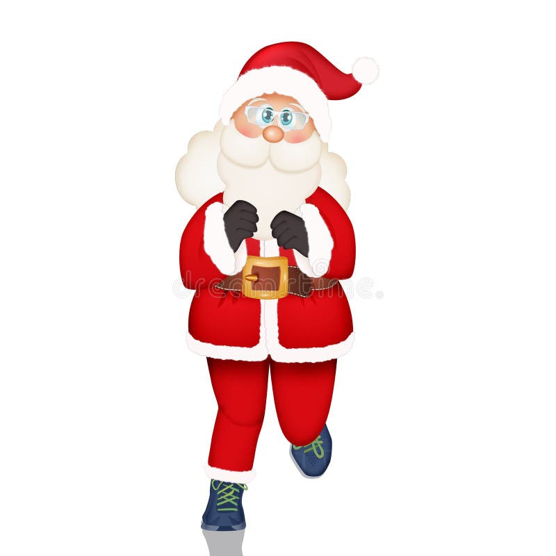 Santa Claus race stock illustration. Illustration of santa - 164414796