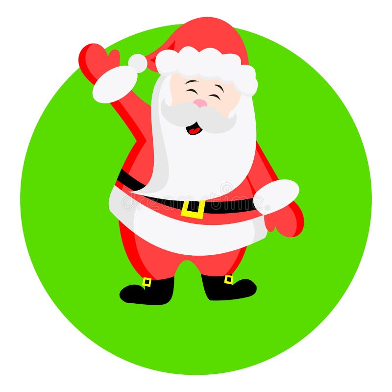 Santa Claus with a Raised Right Hand. Stock Vector - Illustration of ...