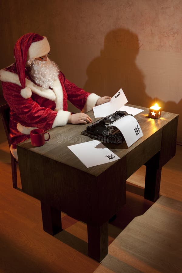 Santa Claus reading stock image. Image of vertical, moody - 11819329