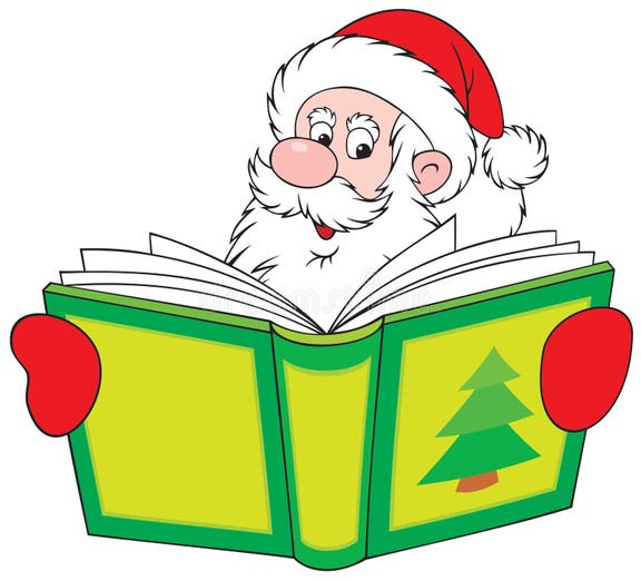 Santa Reading Book Stock Illustrations – 345 Santa Reading Book Stock ...