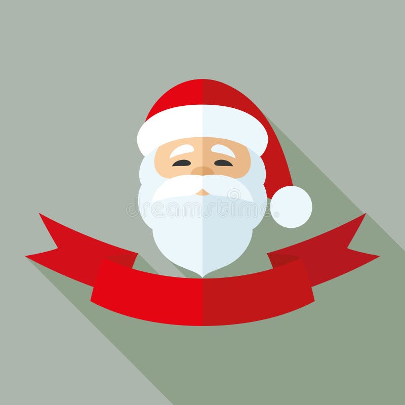 Santa Claus and Red Ribbon. Stock Vector - Illustration of merry ...