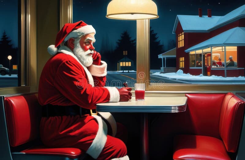Santa Claus Resting after Work in a Restaurant 28-11-2024 Editorial ...