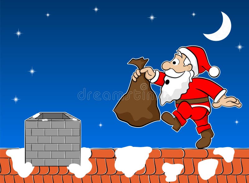 Snow Covered Rooftops Clip Art