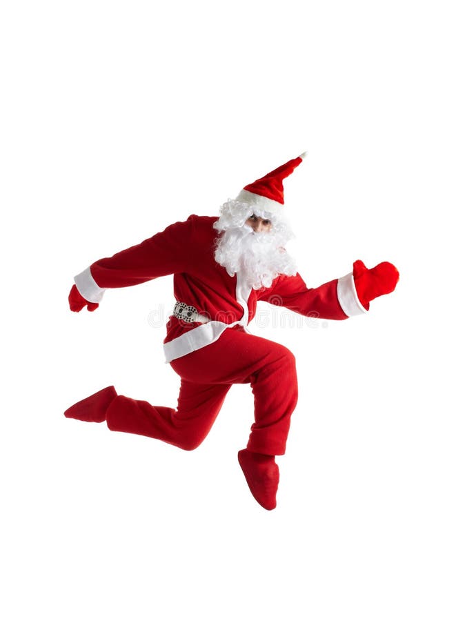 Santa Claus Running Royalty Free Stock Photography - Image: 16529187 Santa Claus Running Royalty Free Stock Photography - Image: 16529187