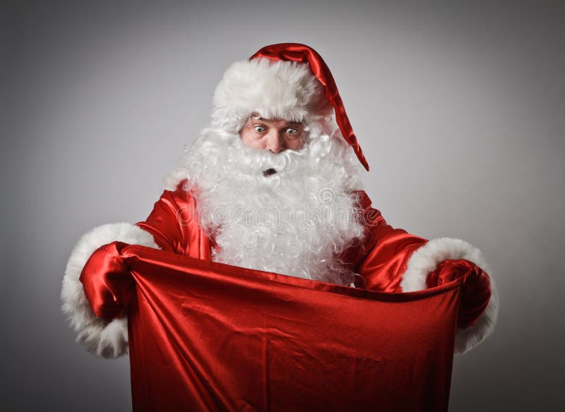 Santa with big sack stock photo. Image of sack, carrying - 7284268