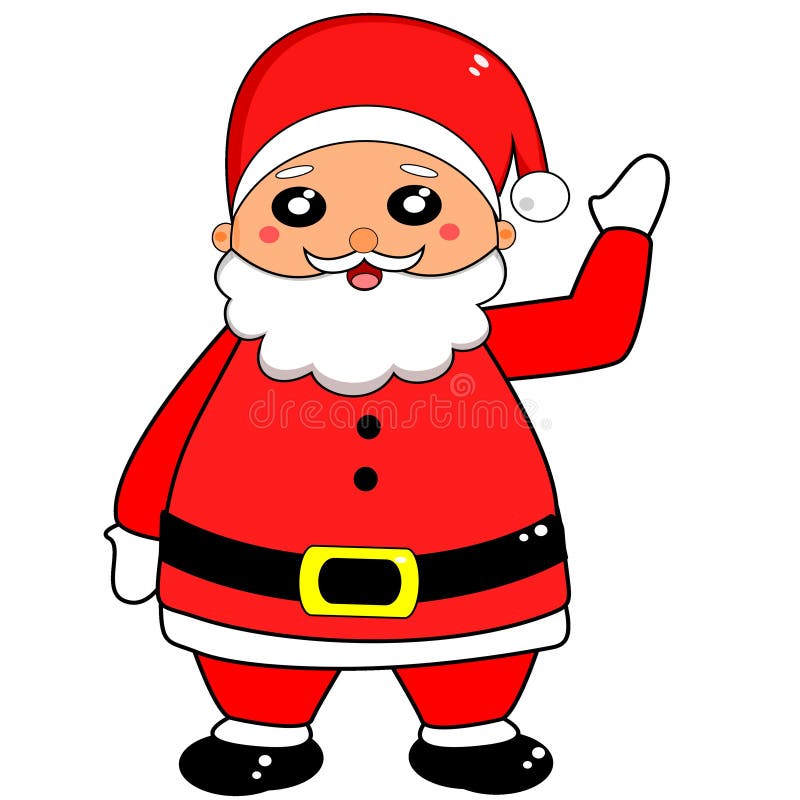 Santa claus says hello stock illustration. Illustration of nose - 251652575