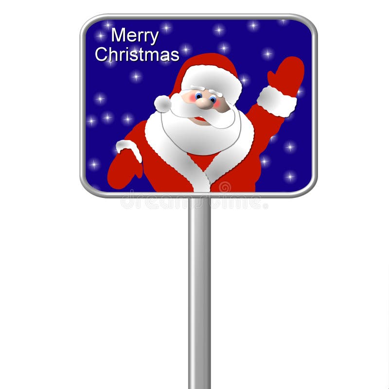 Santa Claus sign stock illustration. Illustration of santa - 6733300