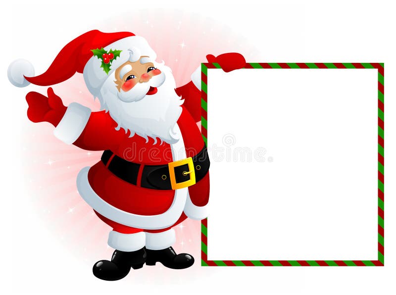 Santa Claus sign stock illustration. Illustration of funny - 6778945