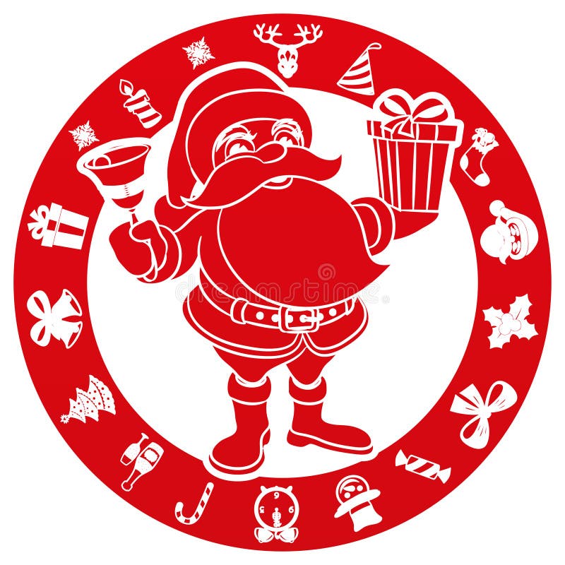 Santa Claus sign. stock vector. Illustration of decoration - 34914228