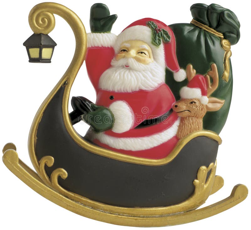 Santa Claus in Sledge stock photo. Image of father, objects - 3436168