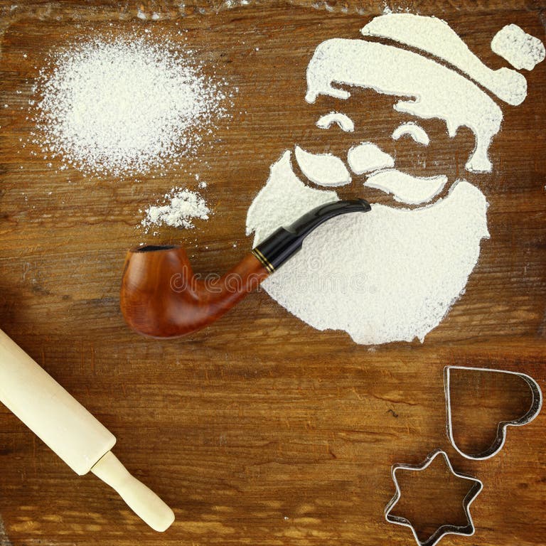 Santa Claus smoking pipe stock photo. Image of cutter - 35701954