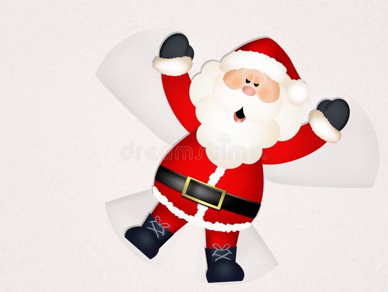 Santa Claus in the snow stock illustration. Illustration of frost ...