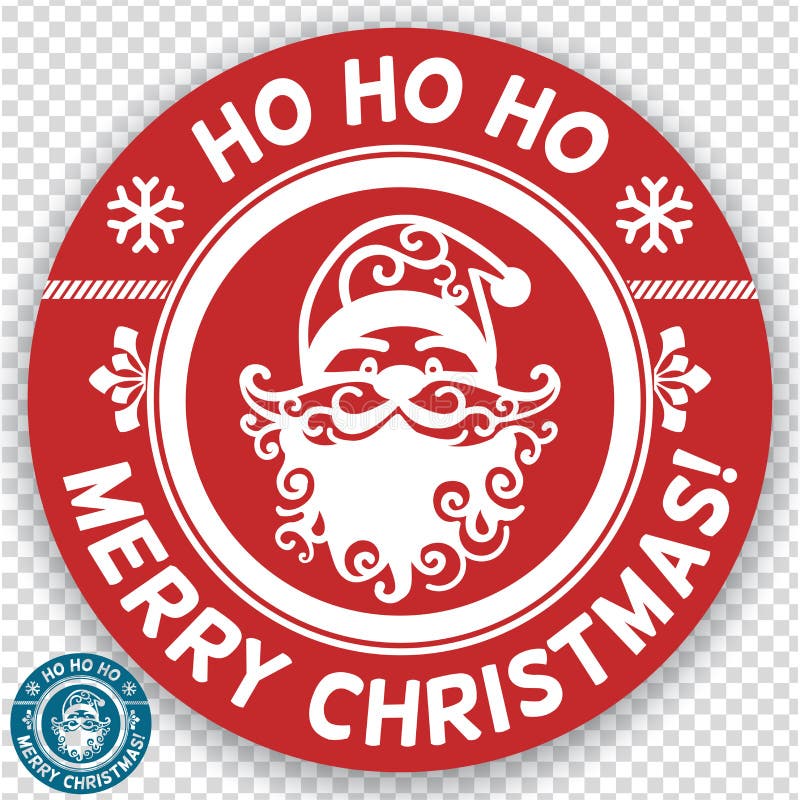 Santa Claus Stamp. Portrait of Santa on the Red Background Stock Vector ...