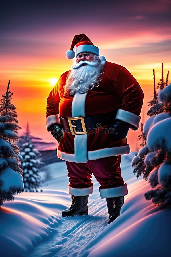 Santa Claus Sunset Stock Illustrations – 223 Santa Claus Sunset Stock ...