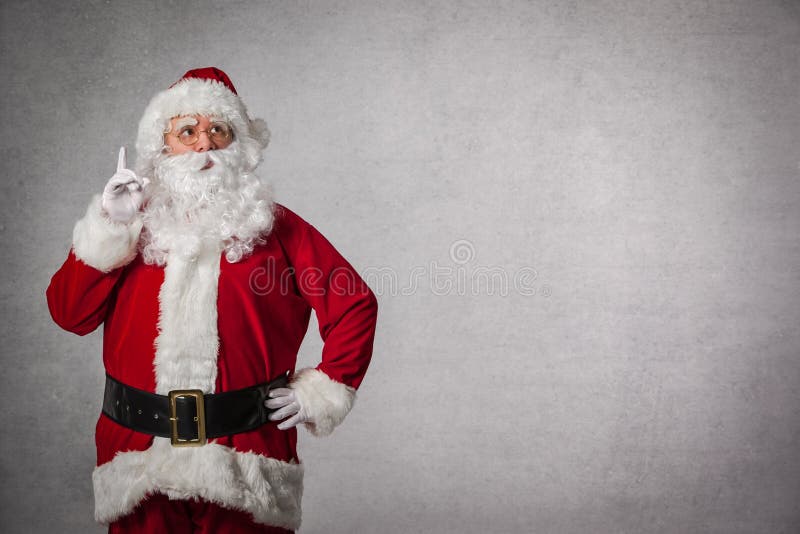 Santa Claus Standing Surprised Stock Photo - Image of presentation ...