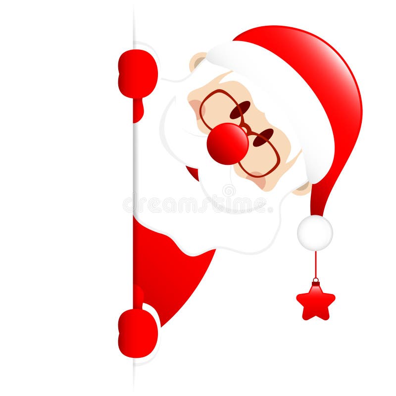 Santa Claus with Star on the Right Side Horizontal Banner Stock Vector ...