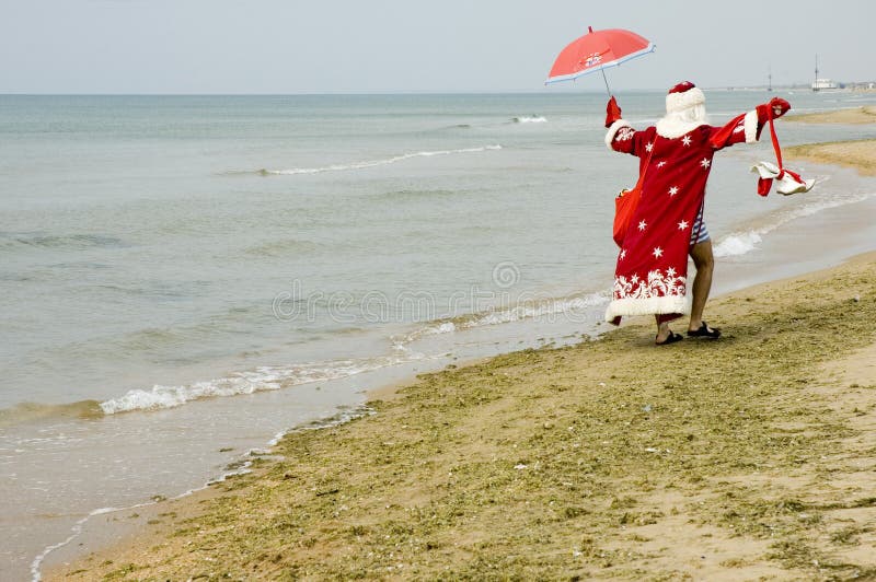 Santa Claus in Swimming Suit Stock Photo - Image of gloves, santa: 343148