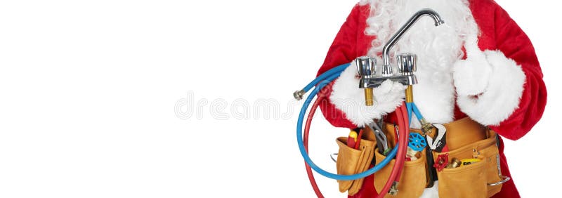 Santa Claus with a Tool Belt. Stock Photo - Image of employee ...
