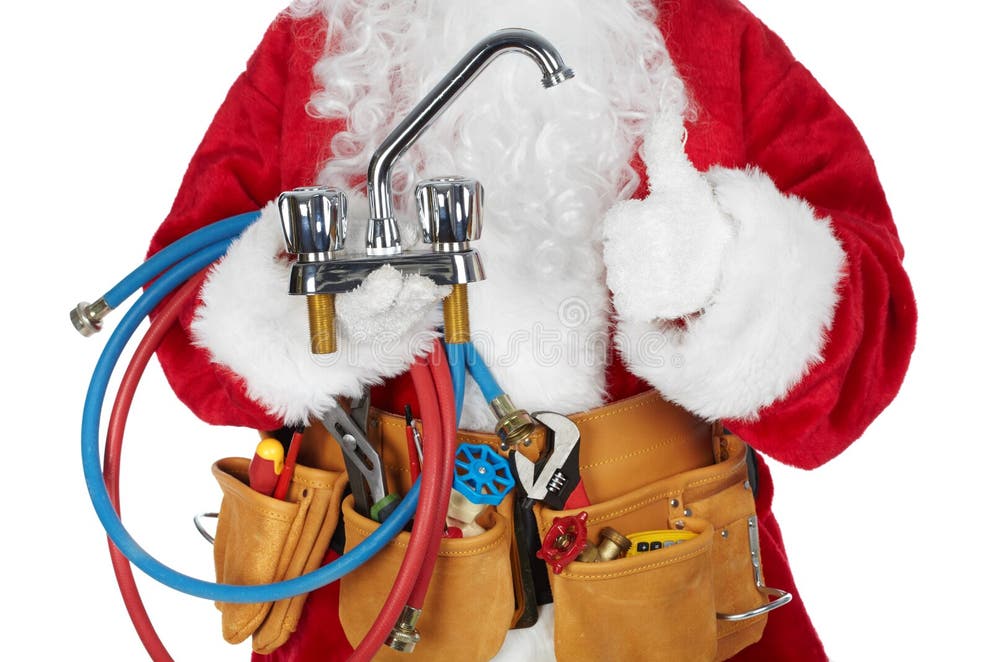 Santa Claus with a Tool Belt. Stock Image - Image of entrepreneur ...