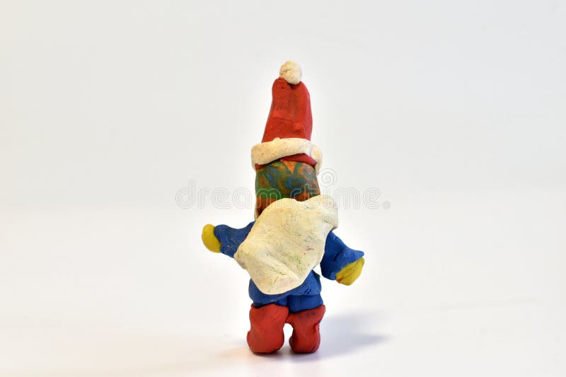 Santa Claus Toy. View from the Back. Stock Photo - Image of front ...