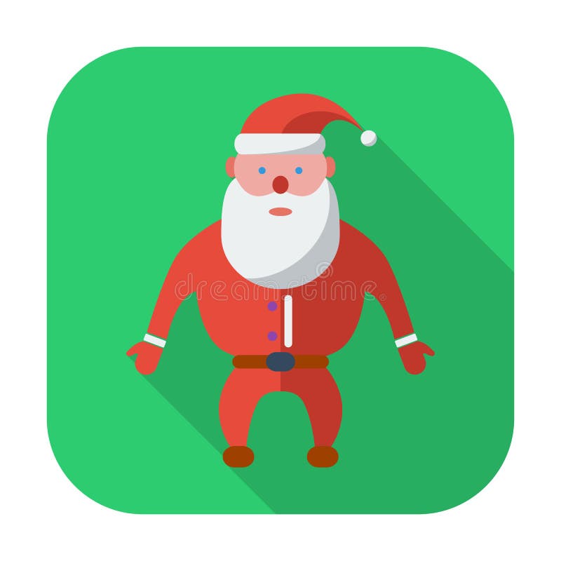 Santa Claus Vector Flat Icon Stock Vector - Illustration of imagery ...