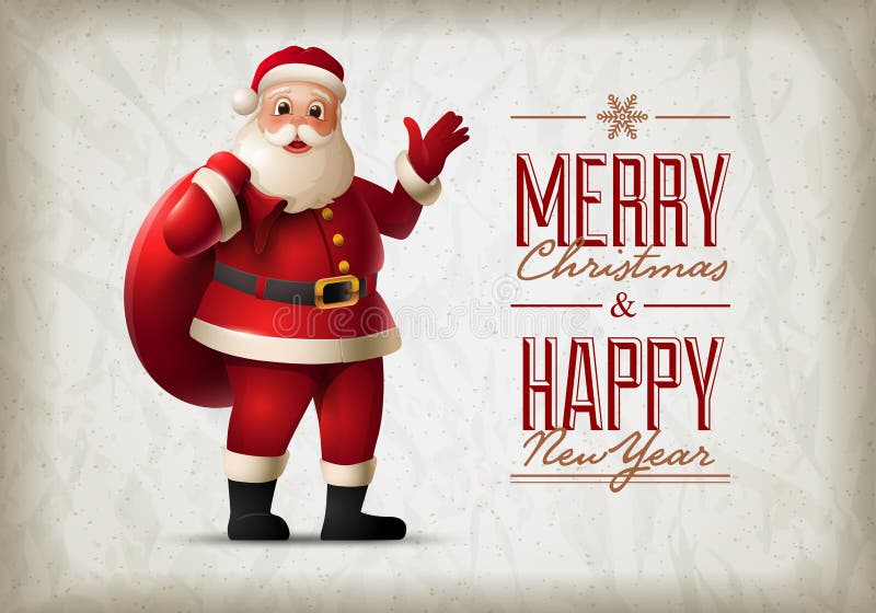 Santa Claus Vector Illustration Stock Vector - Illustration of smile ...