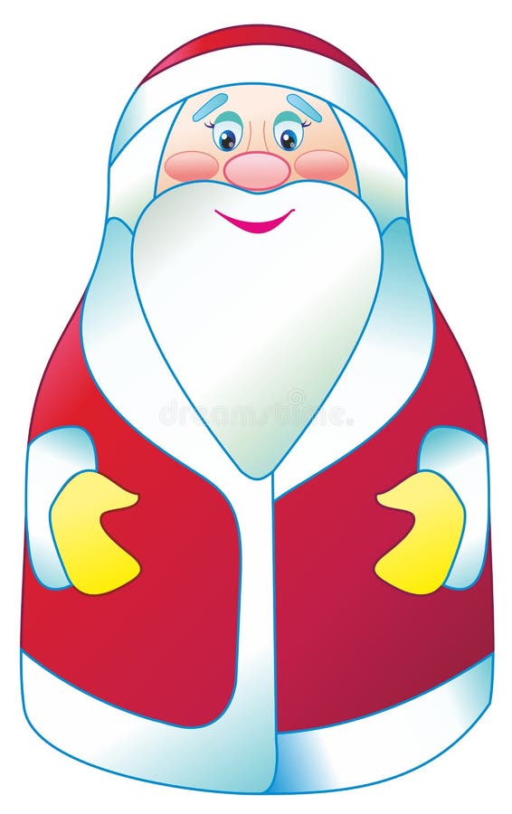 Kind Santa Claus Portrait Looking New Year Illustration Cartoon Stock ...
