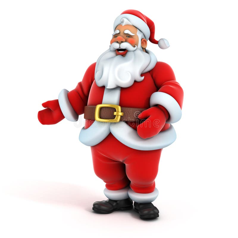 Santa Claus on White Background Stock Illustration - Illustration of ...