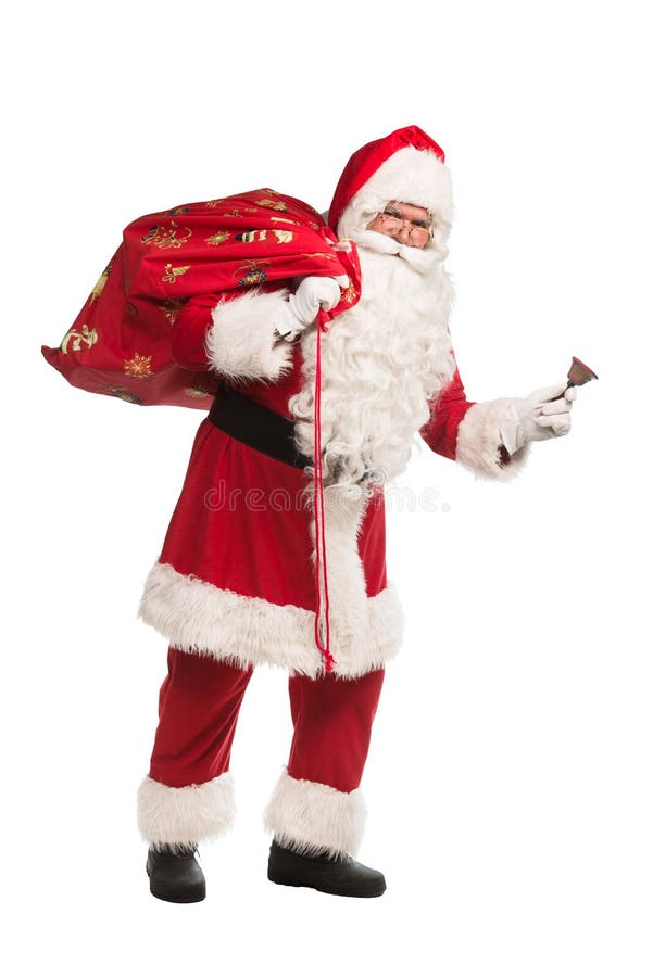 Santa Claus on White Background, with Work Path Included for Easy ...