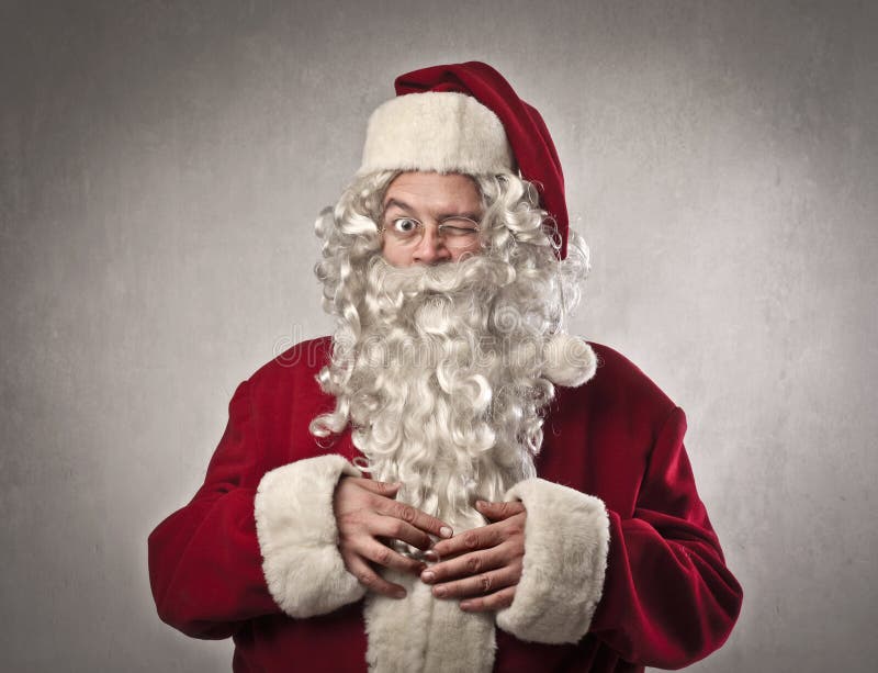 Santa Claus Wink stock image. Image of claus, portrait - 27689865