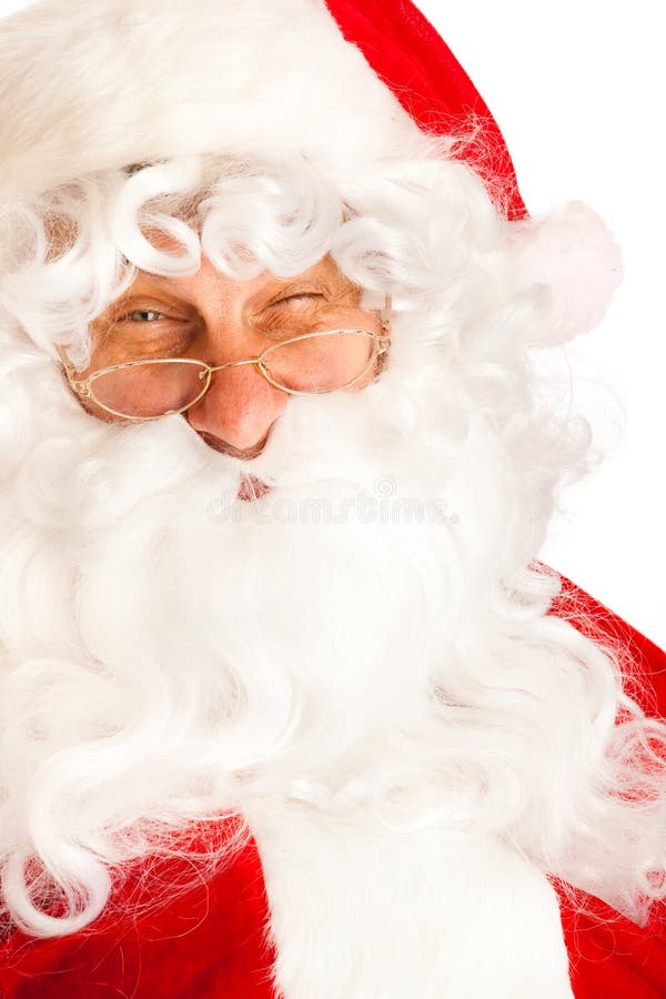 Santa Claus winking stock image. Image of tradition, costume - 11256535