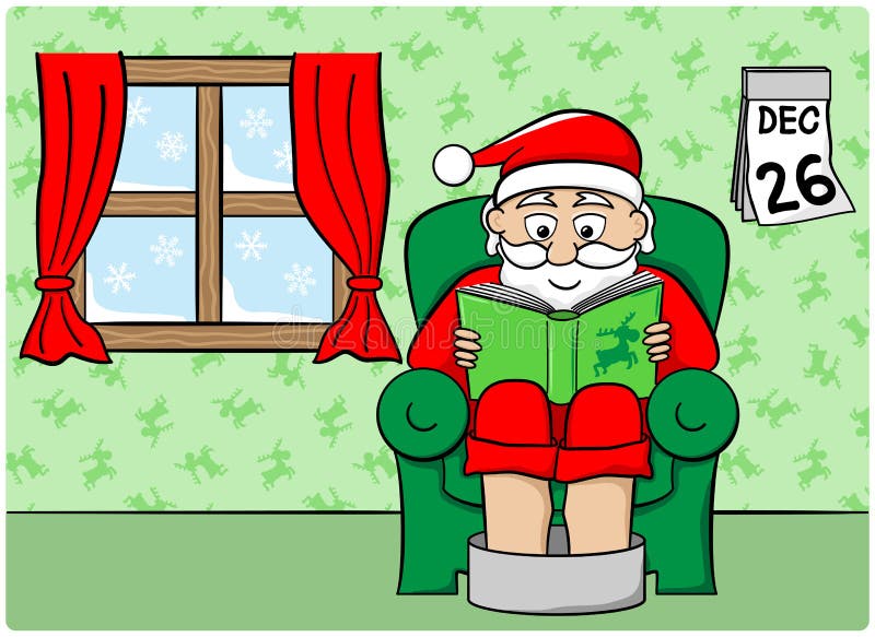 Santa claus after work stock vector. Illustration of leisure - 35399263