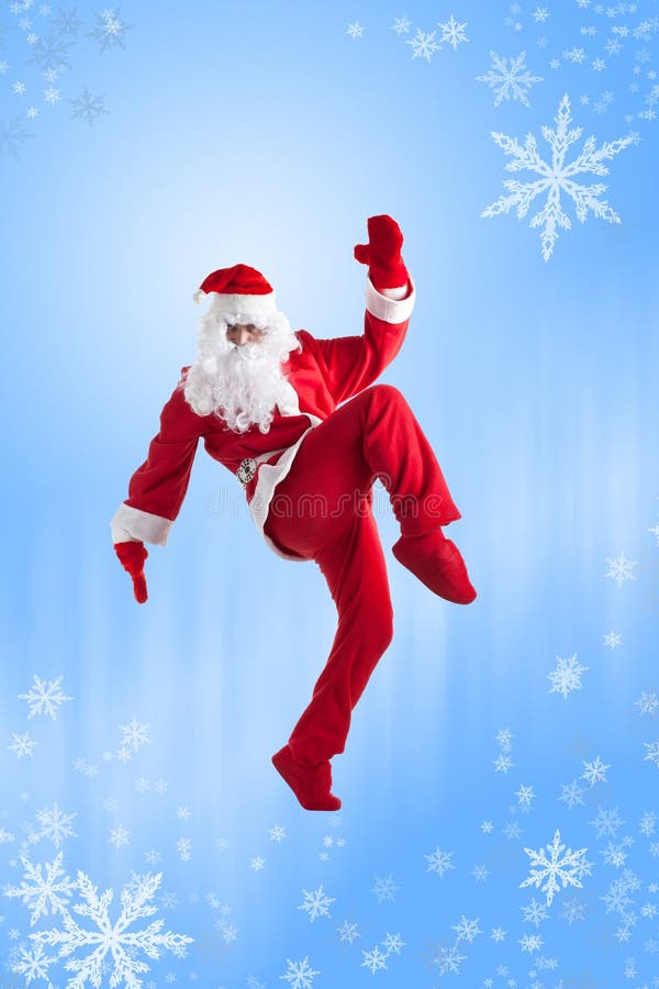 Santa Claus running stock image. Image of runs, christmas - 16529187