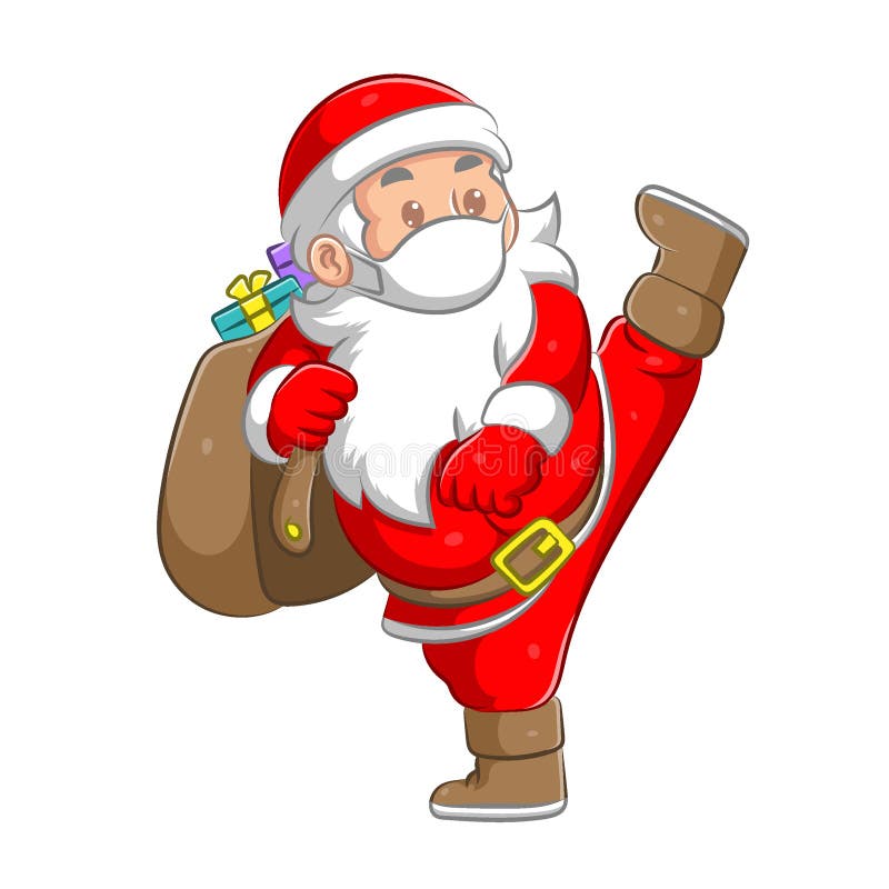 Kick Santa Stock Illustrations – 60 Kick Santa Stock Illustrations ...