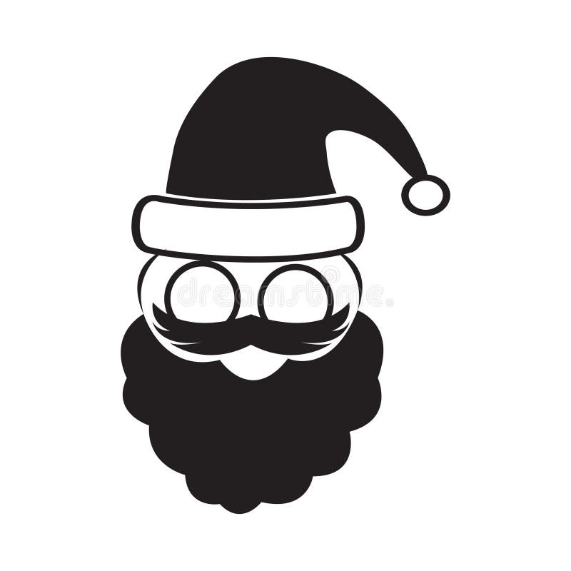 Santa Clause Face. Vector Illustration Decorative Design Stock Vector ...