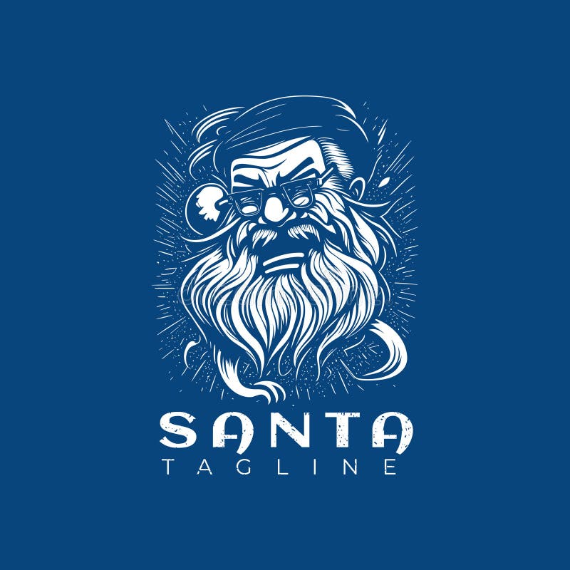 Santa Clause Logo Design Vector Illustration Template Idea Stock Vector ...