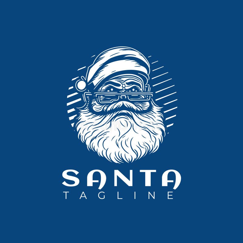 Santa Clause Logo Design Vector Illustration Template Idea Stock Vector ...