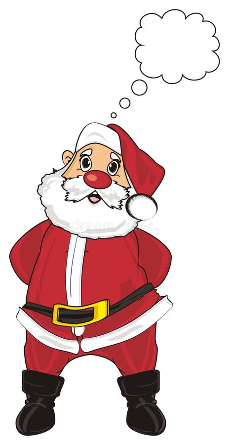 Santa with clean callout stock illustration. Illustration of dream ...