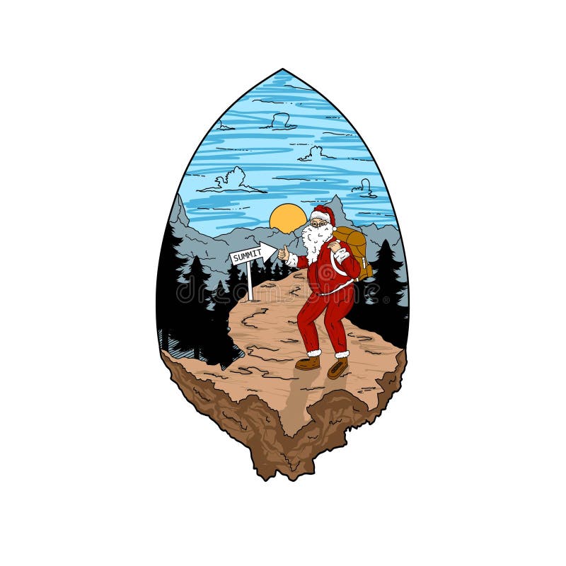 Santa Rock Climbing Stock Illustrations – 16 Santa Rock Climbing Stock ...