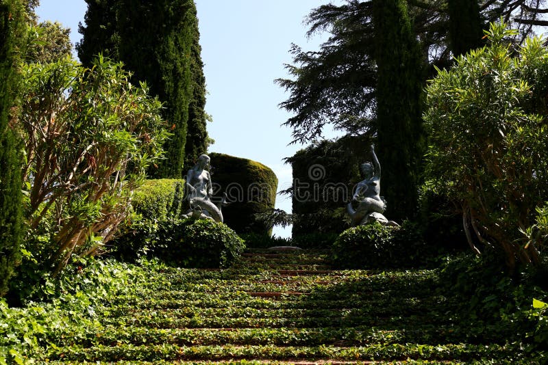 Santa Clotilde Gardens immagine stock. Immagine di alberi - 136106183