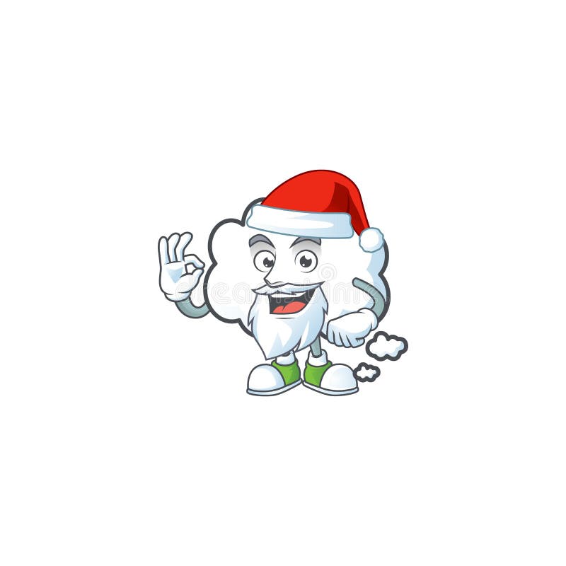 Santa Cloud Bubble on a White Background. Stock Vector - Illustration ...